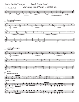 Warm+Up+Exercises+2021-22+-+Bb+Clarinet - & 4 4 w w u 1 Chorale No. 1 ̇ ...