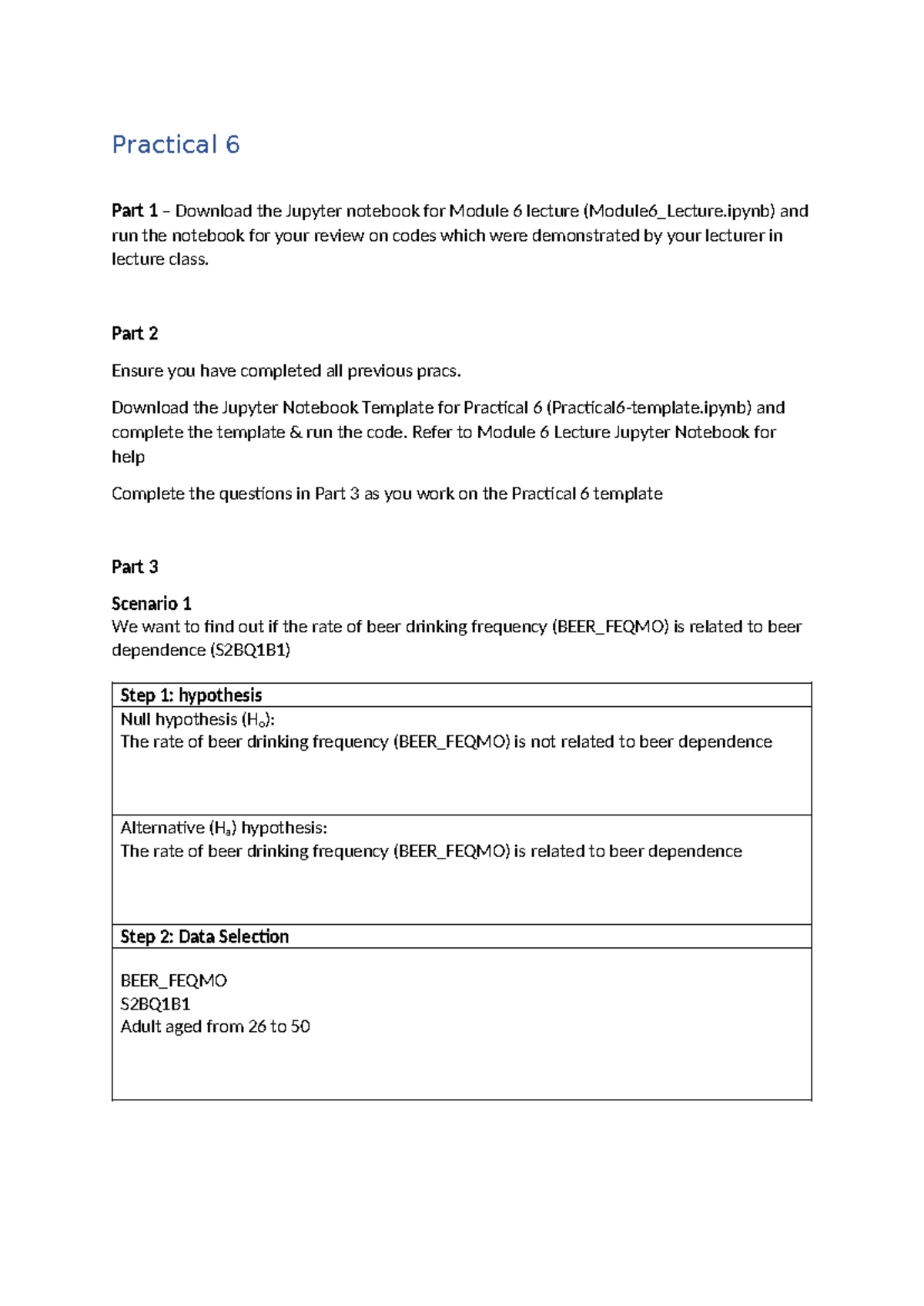 Practical 6 - Instructions - Practical 6 Part 1 – Download the Jupyter ...