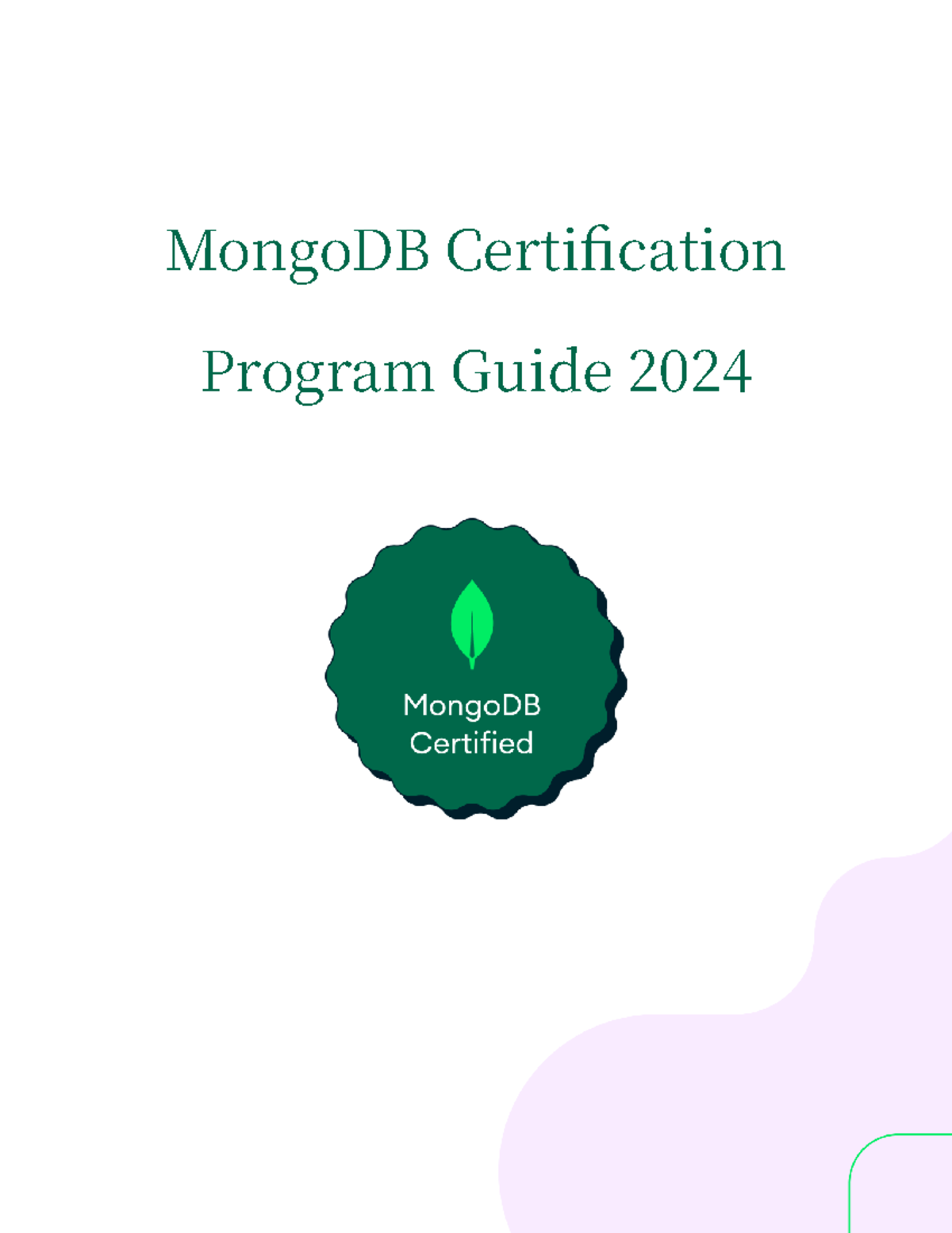 Mongo DBCertification Program Guide - MongoDB Certification Program ...