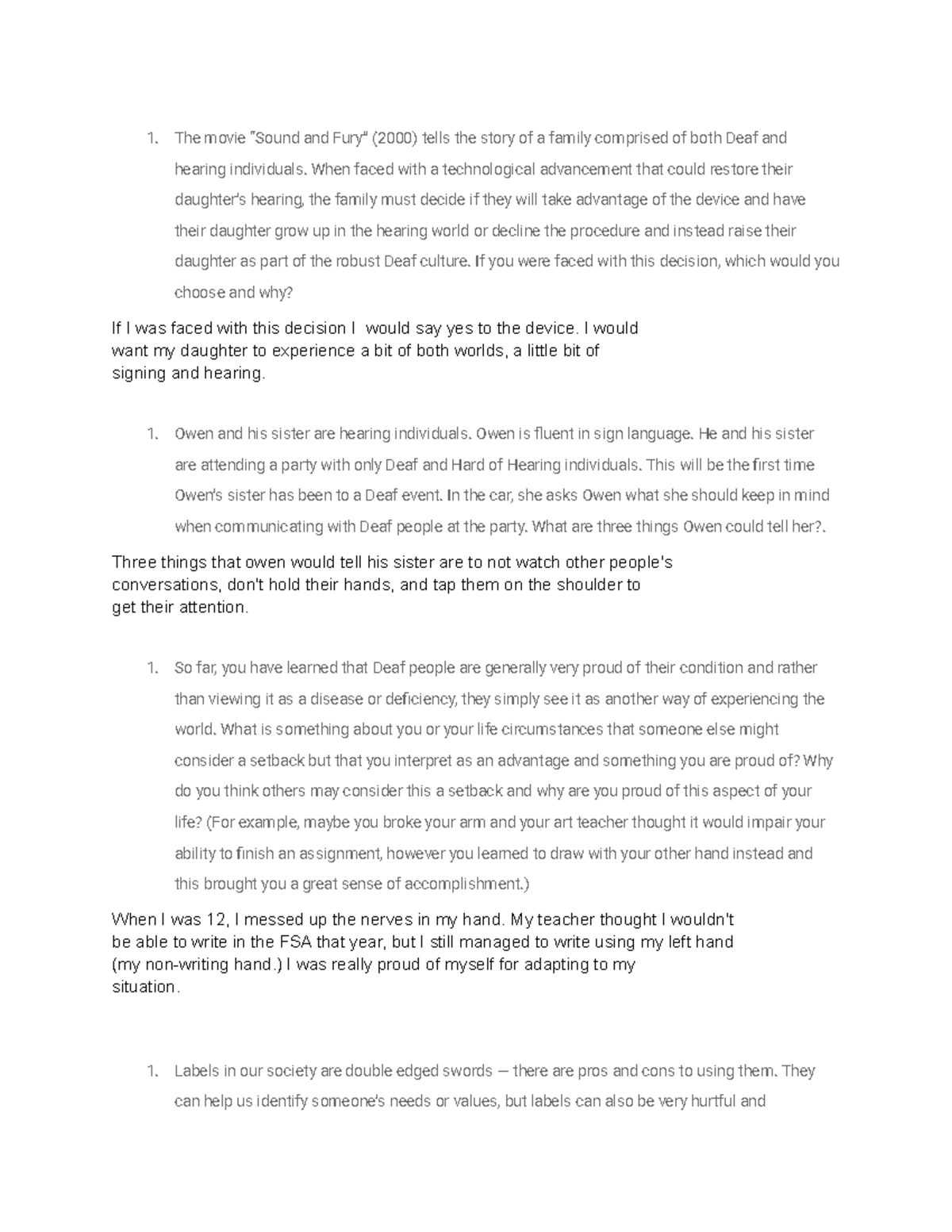 American sign language - The movie “Sound and Fury” (2000) tells the ...