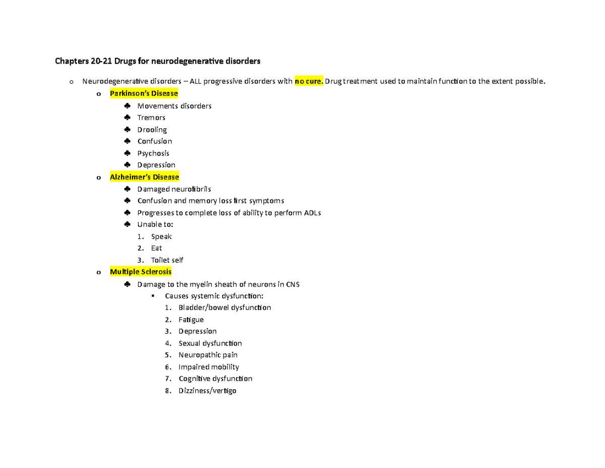 5. Blue print Chapters 20-21 - Chapters 20-21 Drugs for ...