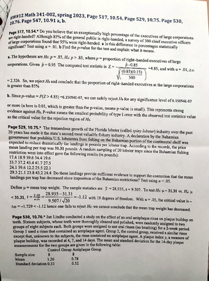 07 - homework solution #07 - HW#12 Math 341-002, Spring 2019, Page 395 ...