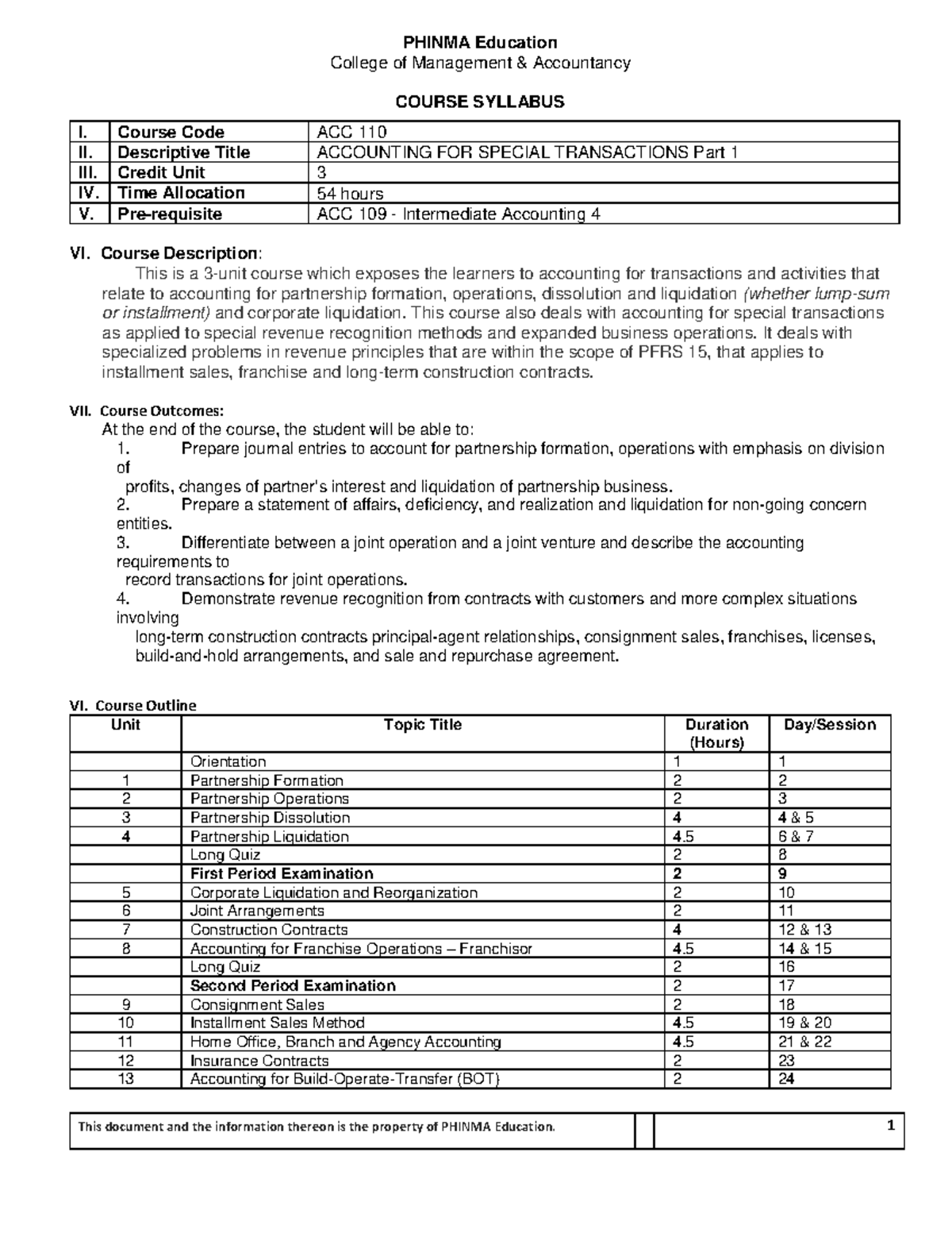 ACC-110 Course-Outline-1 - This document and the information thereon is ...