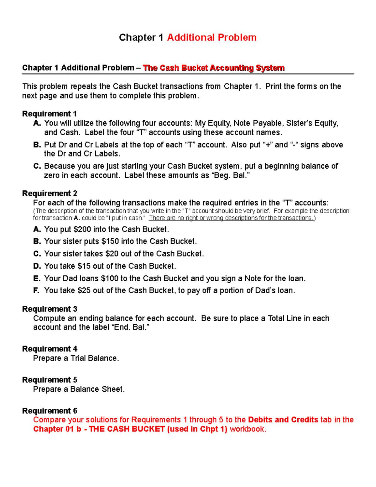 Chapter 01 e - Xtra Problem - Chapter 1 Additional Problem Chapter 1 Additional Problem – The ...