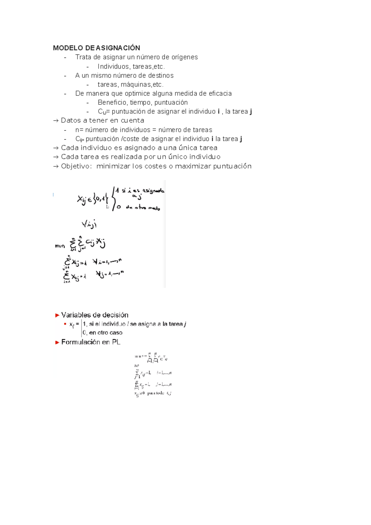 Ejemplo Modelo DE AsignacióN - MODELO DE ASIGNACIÓN Trata de asignar un ...