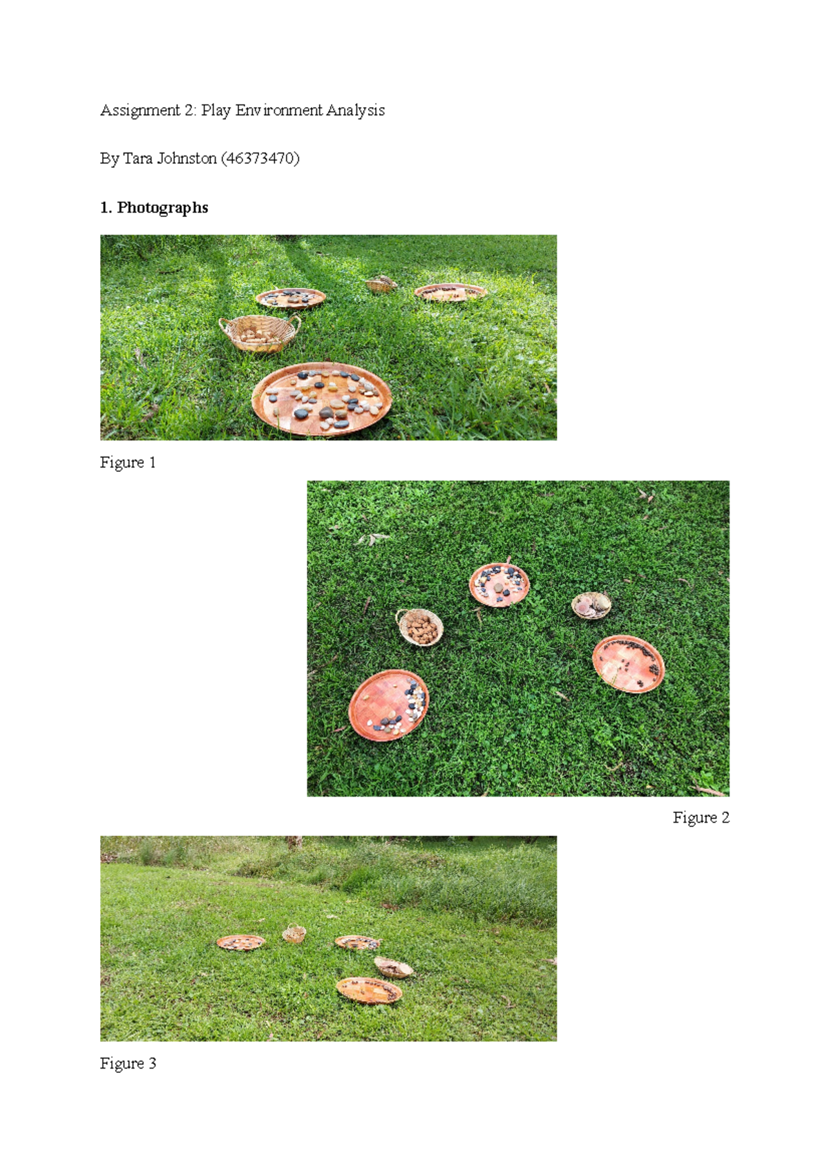 Assignment 2- Play Environment Analysis - We addressed aesthetics by ...