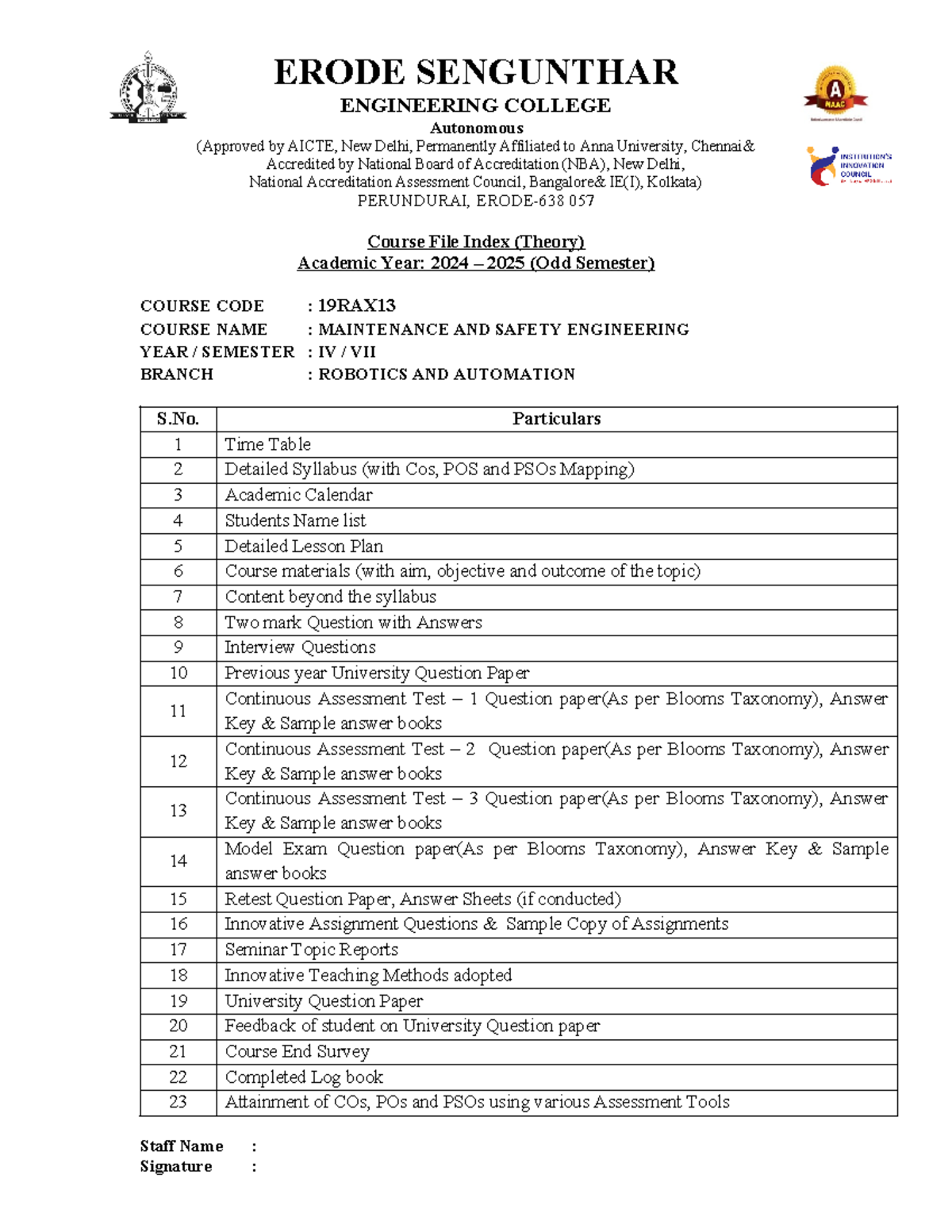 Course File Index MSE - AAAAAAAAAA - ERODE SENGUNTHAR ENGINEERING ...