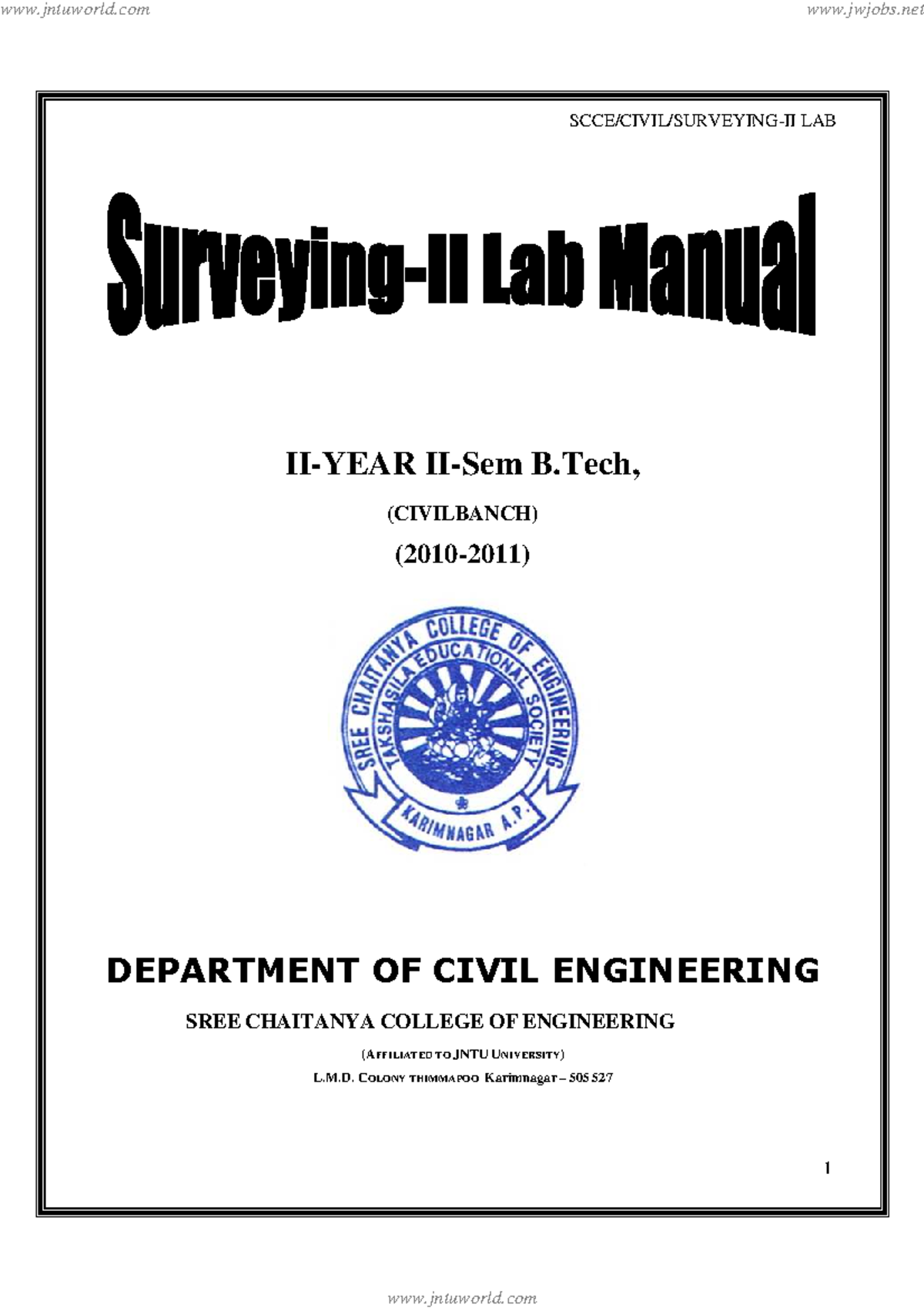 Lab-surveying-2 - It’s a book of surveing of practical. - ####### SCCE ...