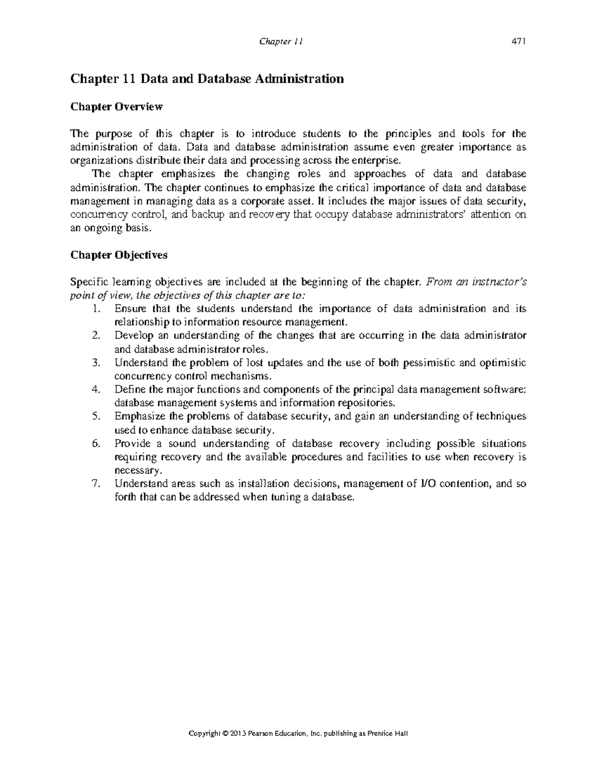 Chapter-11 outline - tutorial work - Chapter 11 471 Chapter 11 Data and ...