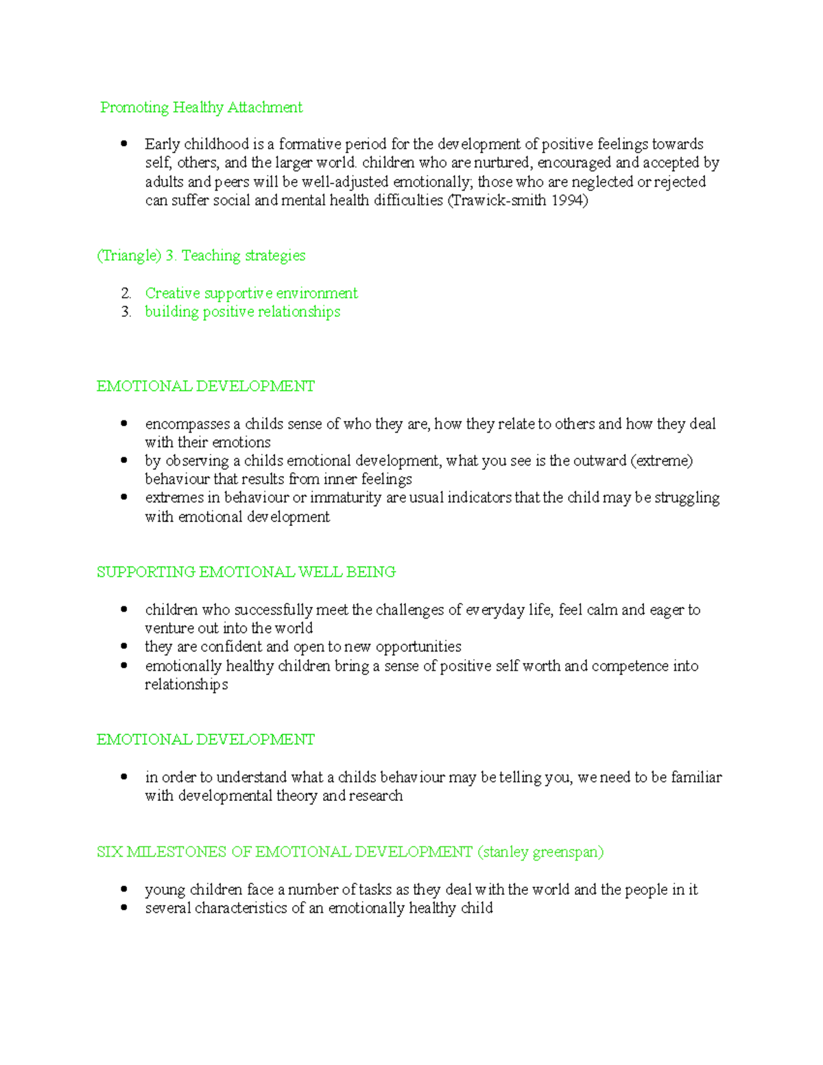 Promoting Healthy Attachment - Promoting Healthy Attachment - Studocu