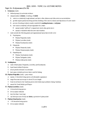 Obio lab midterm 1 2019 - BIOL 1030 – Organismal Biology – Spring 2020 ...