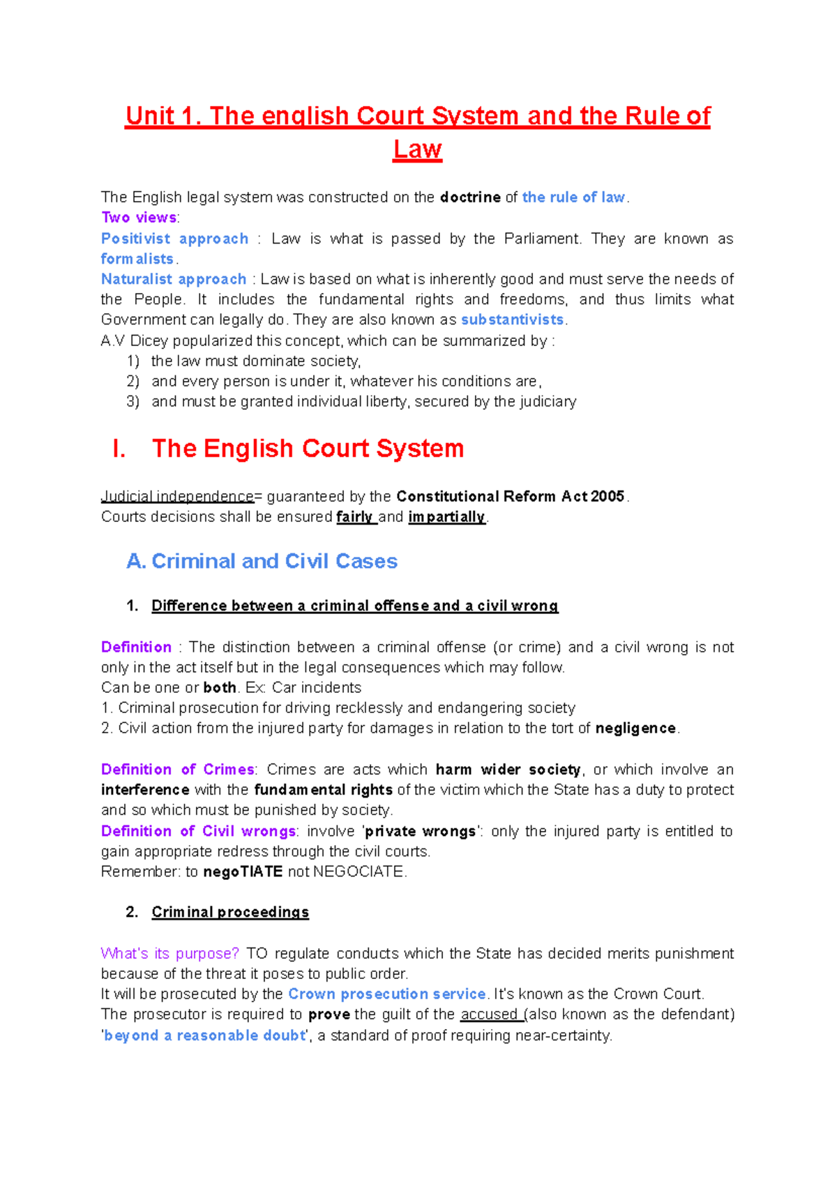 S2 Practical case - Anglais fichage unit 1 à 6 - Unit 1. The english ...