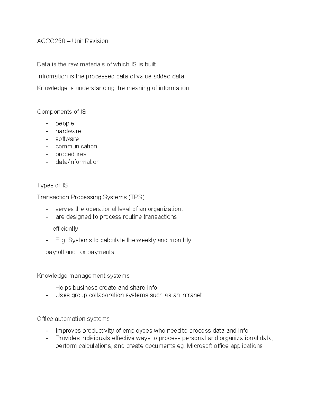 Lecture notes - comprehensive lecture notes covering whole course ...