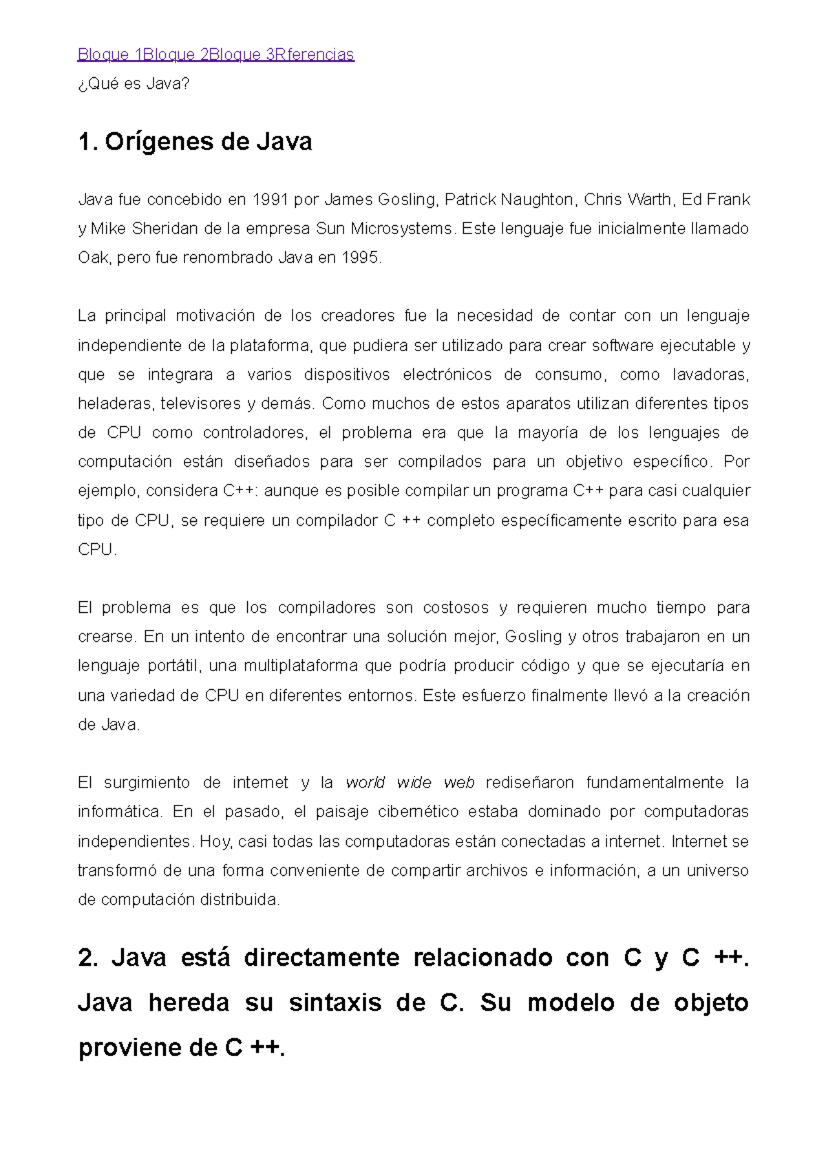 Módulo 1 - Lectura 2-2 - Bloque 1Bloque 2Bloque 3Rferencias ¿Qué es ...