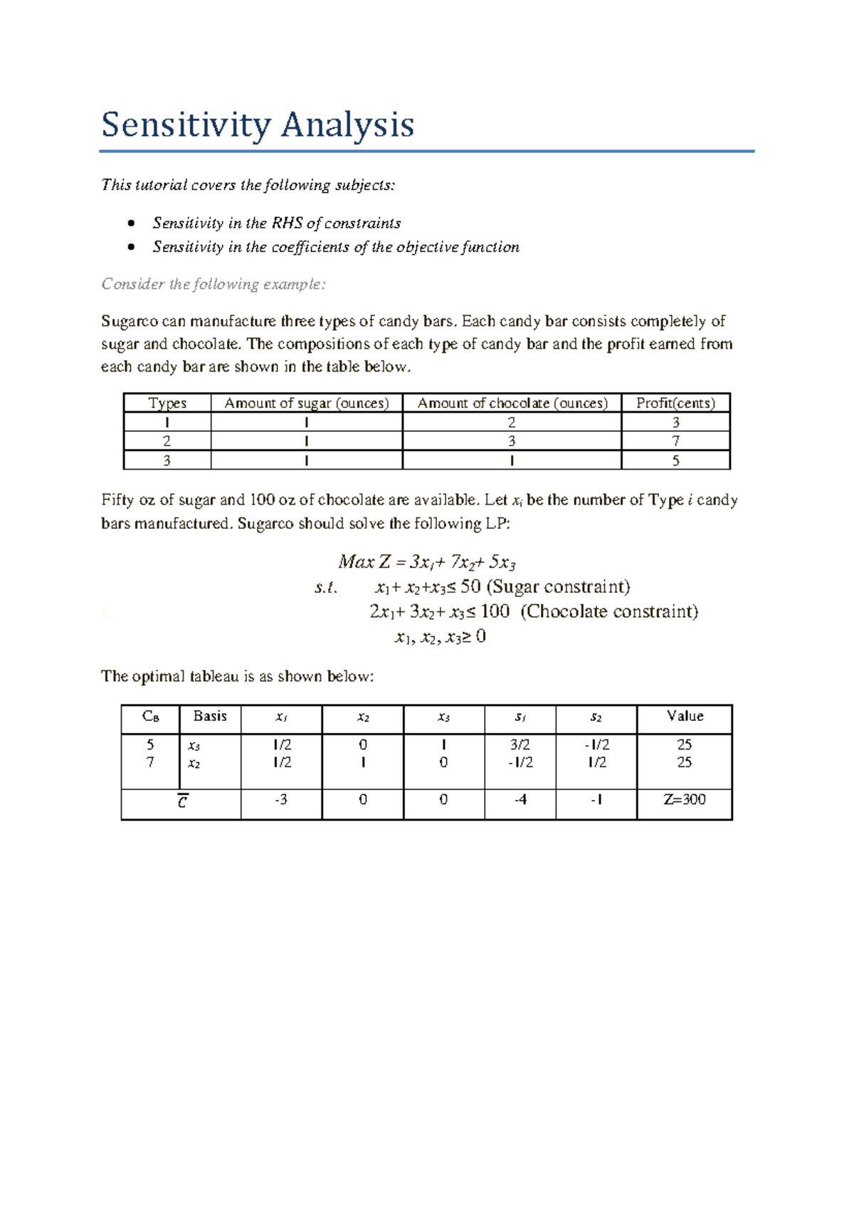 Sensitivity analysis step by step tutorial 2020 - Sensitivity Analysis This tutorial covers the ...