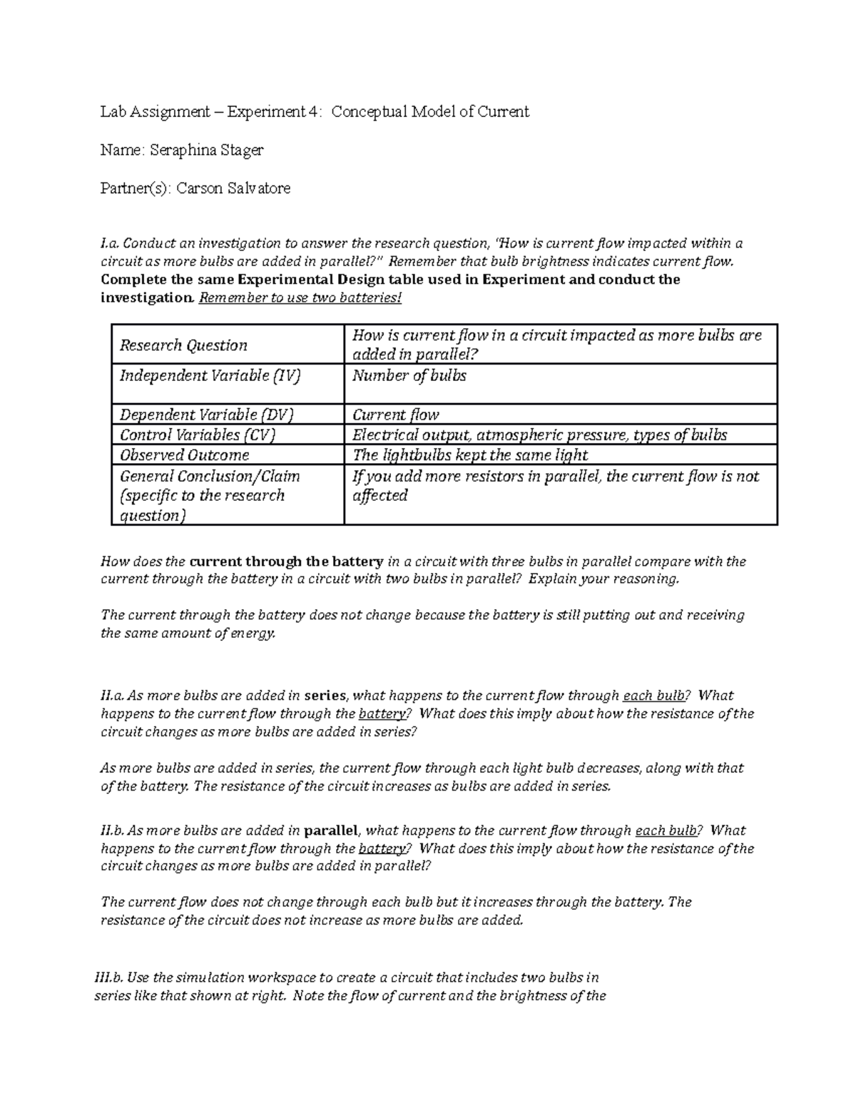 121l Experiment 4 Assignment Ked Lab Assignment Experiment 4 Conceptual Model Of Current