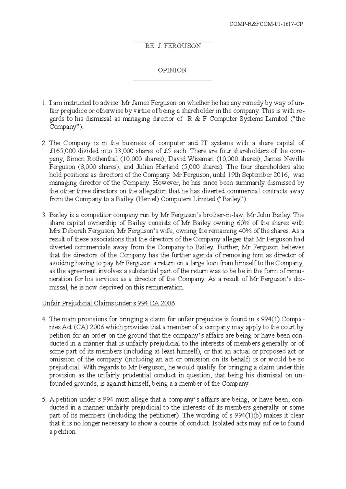 Company Law SG5 - Stuart Sime is my lecturer, he's is the author of ...