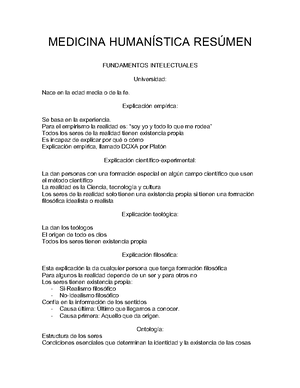 Medicina Humanística - MEDICINA HUMANÍSTICA Sesión 1 1 .1.-ANALIZAR LAS ...