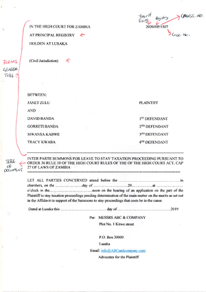 Modes OF Commencement OF HIGH Court Civil Proceedings - Section II ...
