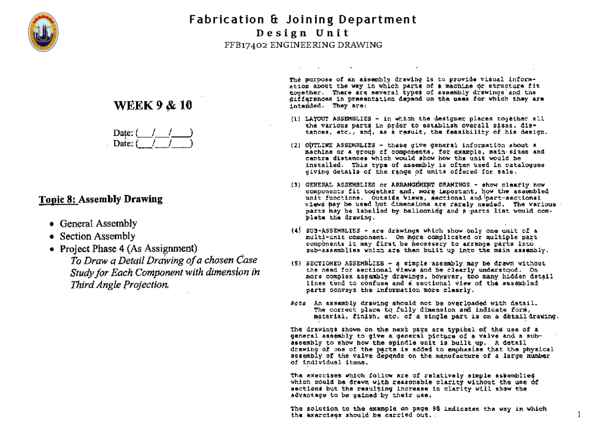 WEEK 9- ENG Drawing b546a4e4c5e01f3c7e50ad04d16a062b - Civil ...