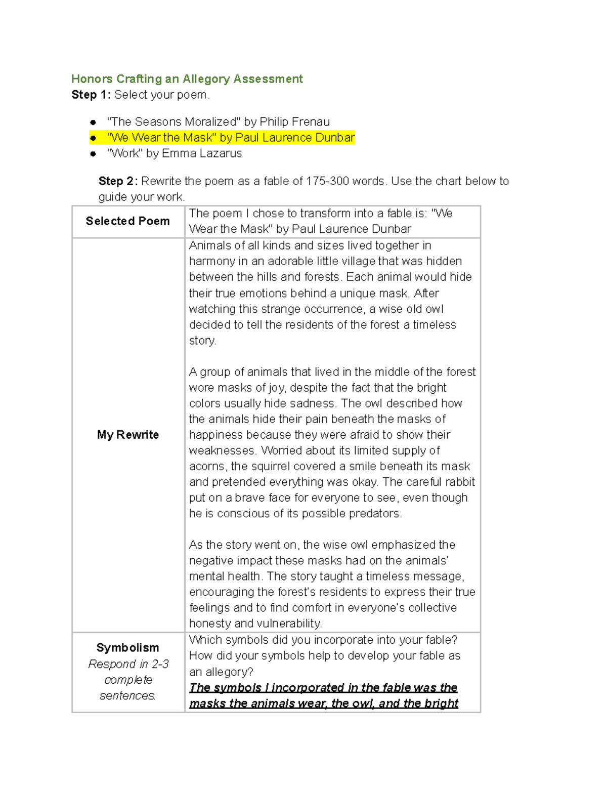 02.08 Honors Crafting an Allegory-2 - Honors Crafting an Allegory ...