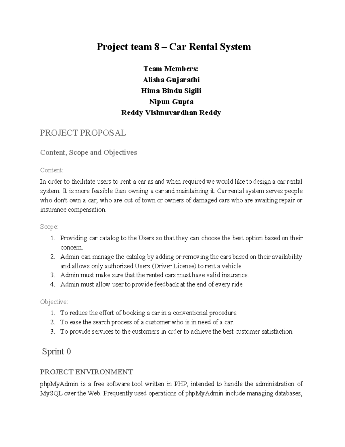 Project Report - Car Rental System - Project team 8 – Car Rental System ...