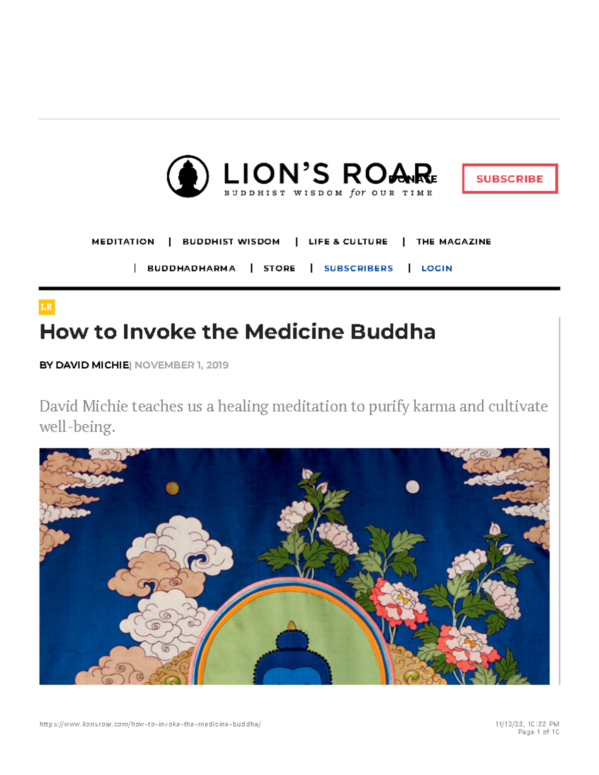 How to Invoke the Medicine Buddha - Lions Roar - LRLR How to Invoke the ...