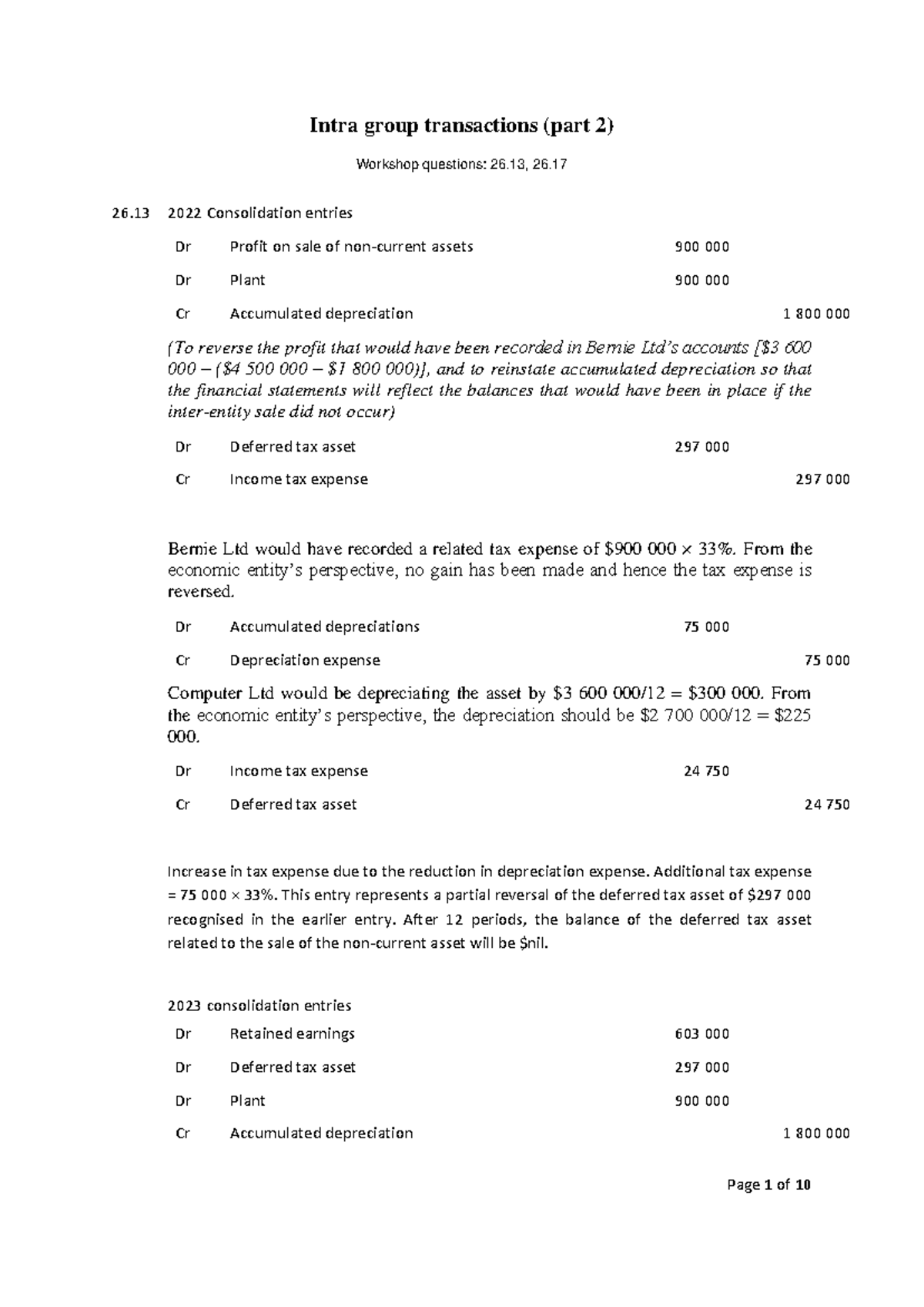 Workshop questions for intragroup transactions (part 2) 27 01 22 ...