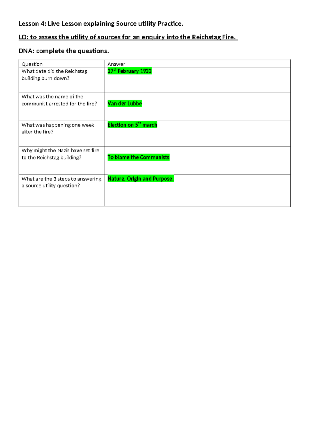 1. Source Utility online worksheet - Lesson 4: Live Lesson explaining ...