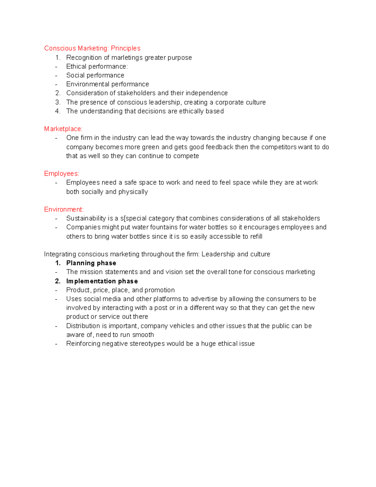 Marketing day 3 pt2 - MKTG 350 unit one - Conscious Marketing ...