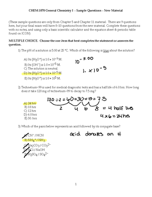 Week 3 Worksheet Key - General Chemistry Week 3 Worksheet Course ...