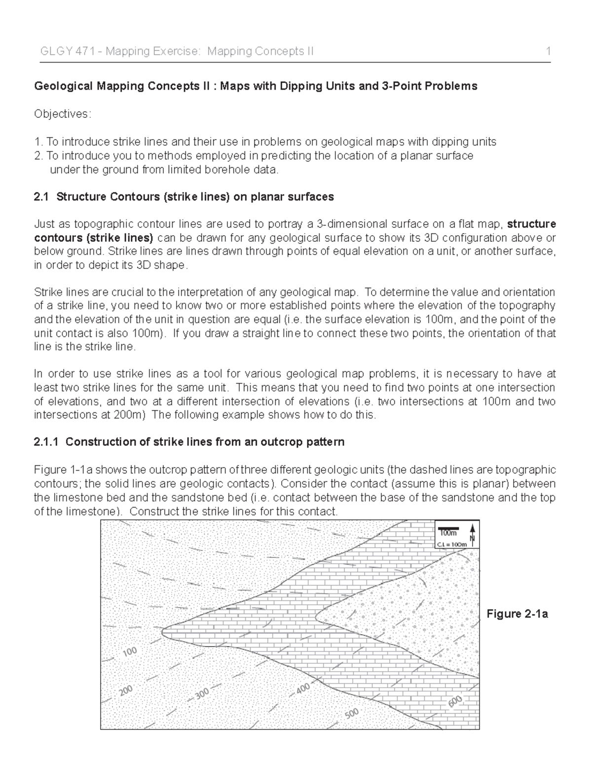 Mapping Exercise 2 Introduction 2014 - Geological Mapping Concepts II ...