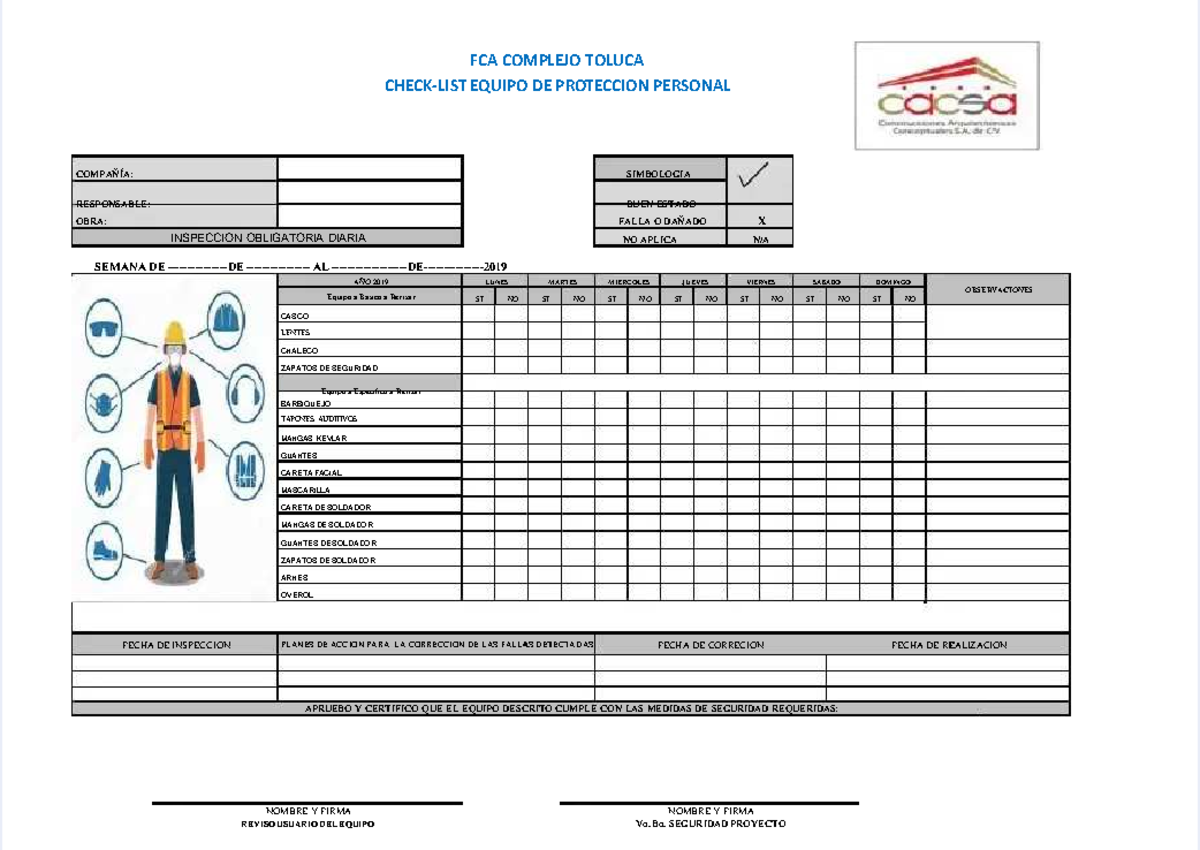 Pdf-checklist-epp compress - AÑO 2019AÑO 2019 Equipo a Basico a RevisarEquipo a Basico a Revisar ...