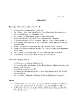 Informational-Nonfiction Book Assignment (a) - Informational/Nonfiction ...