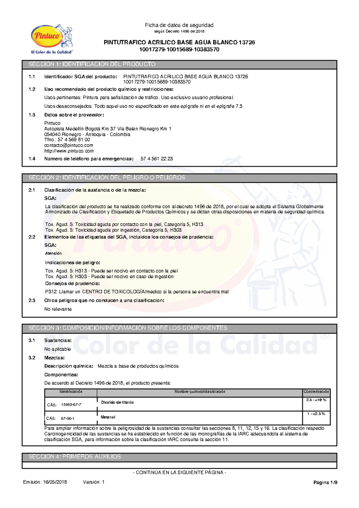 Fds-cumple con el SGA Video 2 - PINTUTRAFICO ACRILICO BASE AGUA BLANCO ...