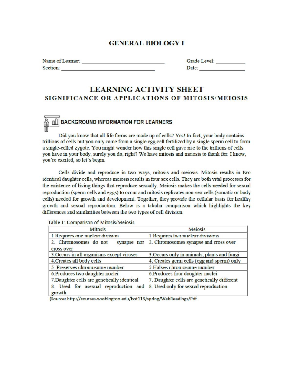 WEEK 4 Learning Activity Sheets - BS Math for Teachers - cycle. - Studocu