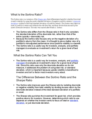 What Is the Sortino Ratio - Portfolio Evaluation - What Is the Sortino ...