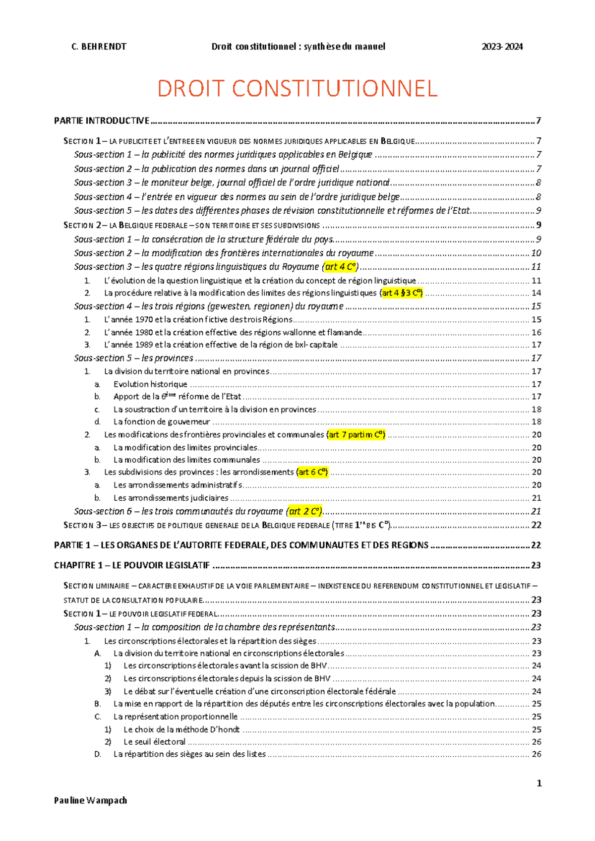 Constit - synthèse sylla - DROIT CONSTITUTIONNEL - PARTIE INTRODUCTIVE ...