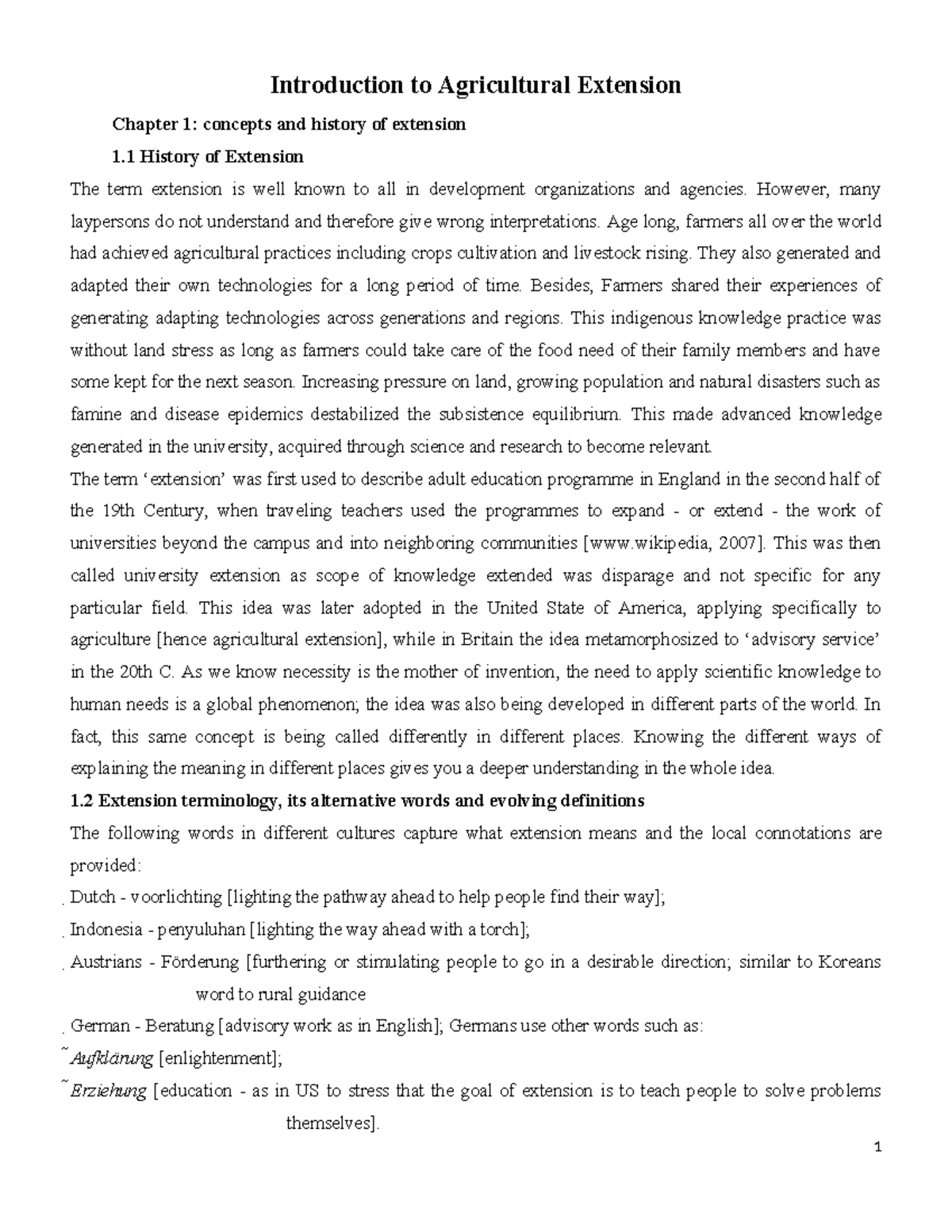 Module agri extn - It is a Handout for second-year student in RDAE ...