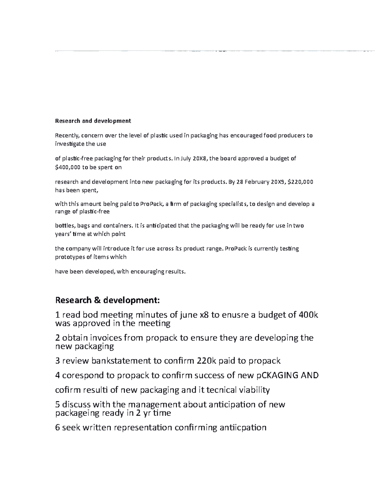 Substantive procedure practice for advance audit and assurance cbe exam ...