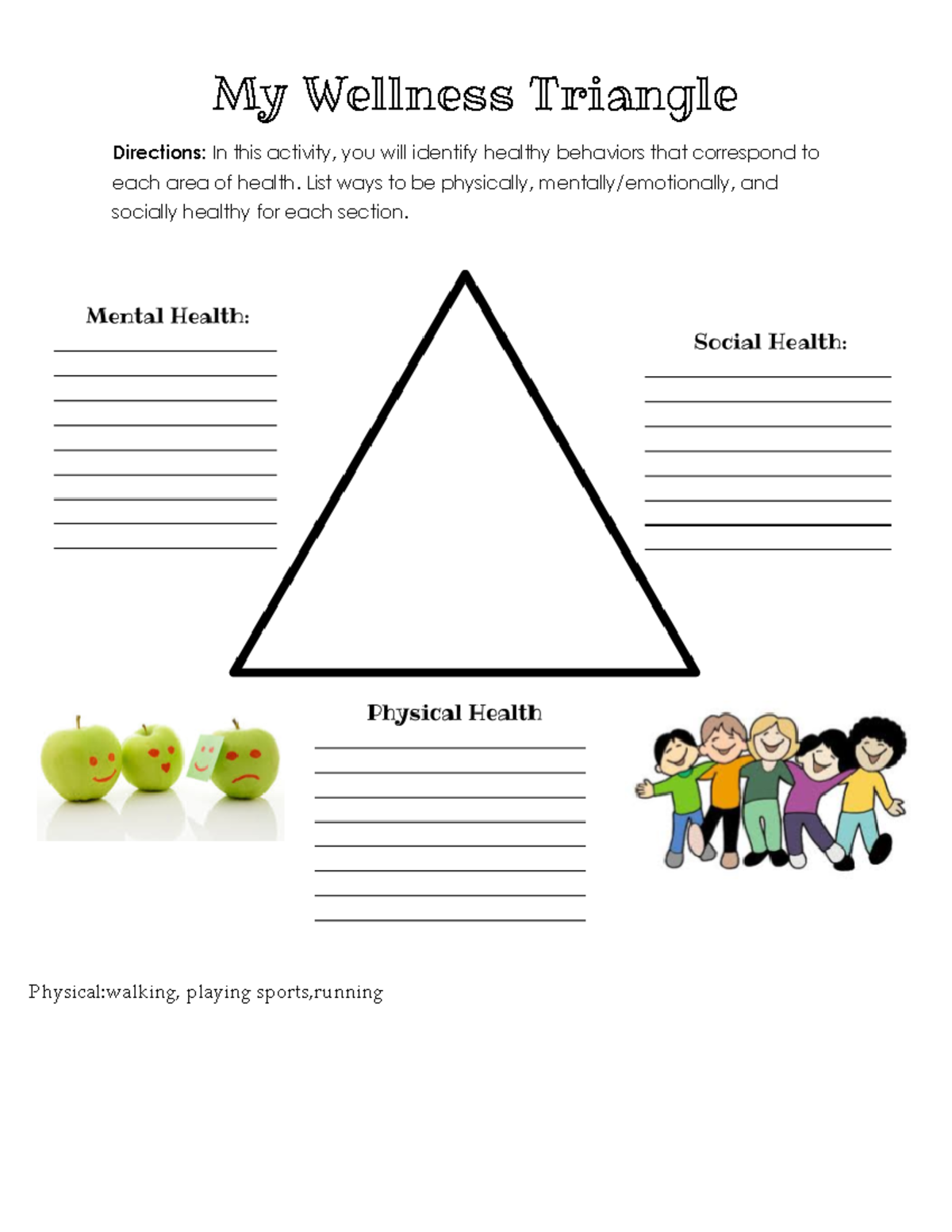 Copy of My Health Triangle Activities 2025 - My Wellness Triangle ...