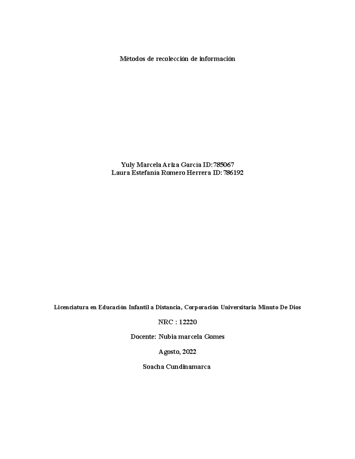 Métodos e inrumento - NMN ZMXN - Métodos de recolección de información ...