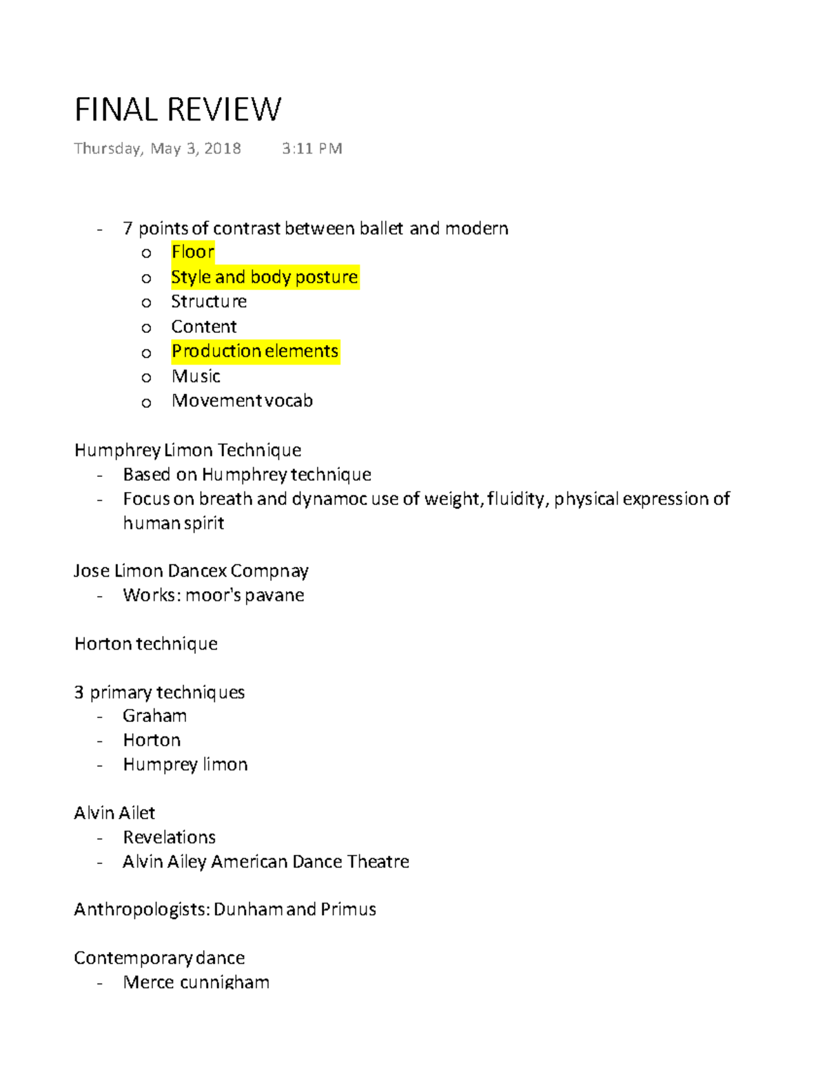 Final Review - VERY detailed notes, directly from her slides that she ...