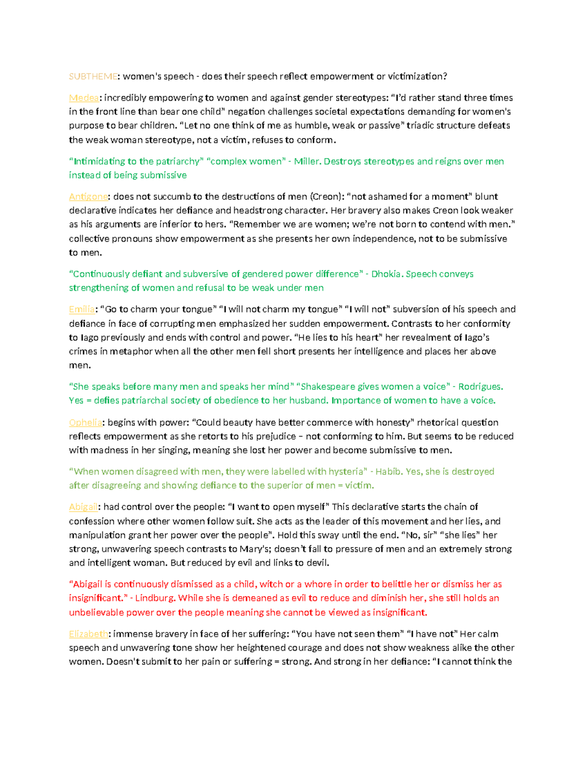 Detailed essay plan epq - SUBTHEME: women's speech - does their speech ...