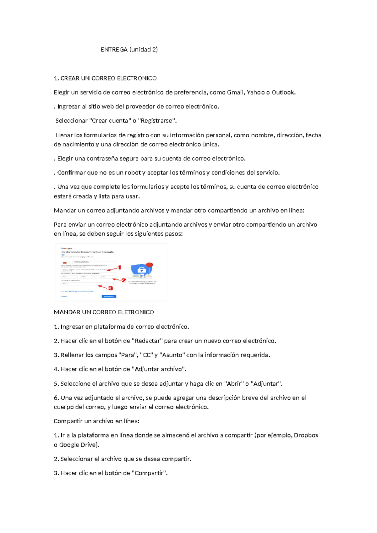 Entrega unidad 2 - hhhhhk - ENTREGA (unidad 2) CREAR UN CORREO ...
