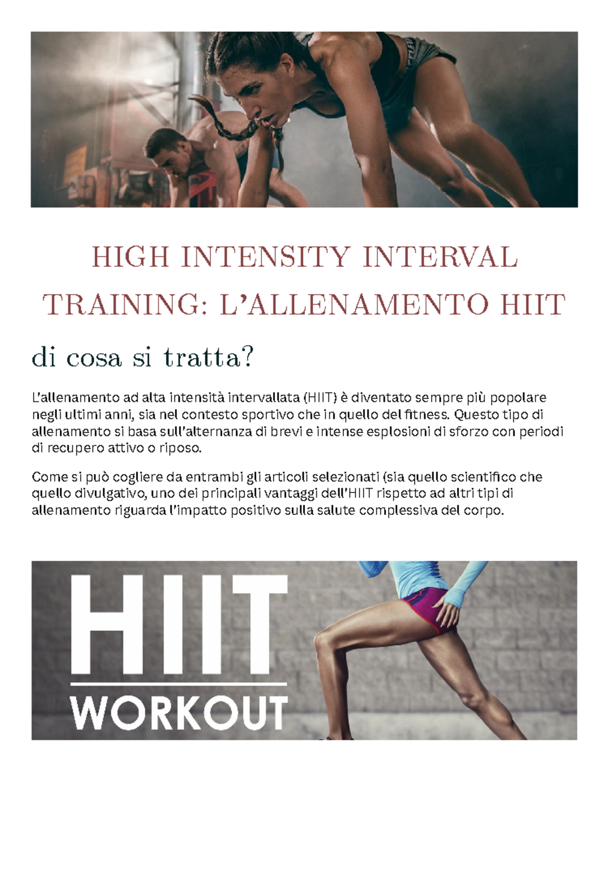 HIT (high intensity training) - HIGH INTENSITY INTERVAL TRAINING: L ...