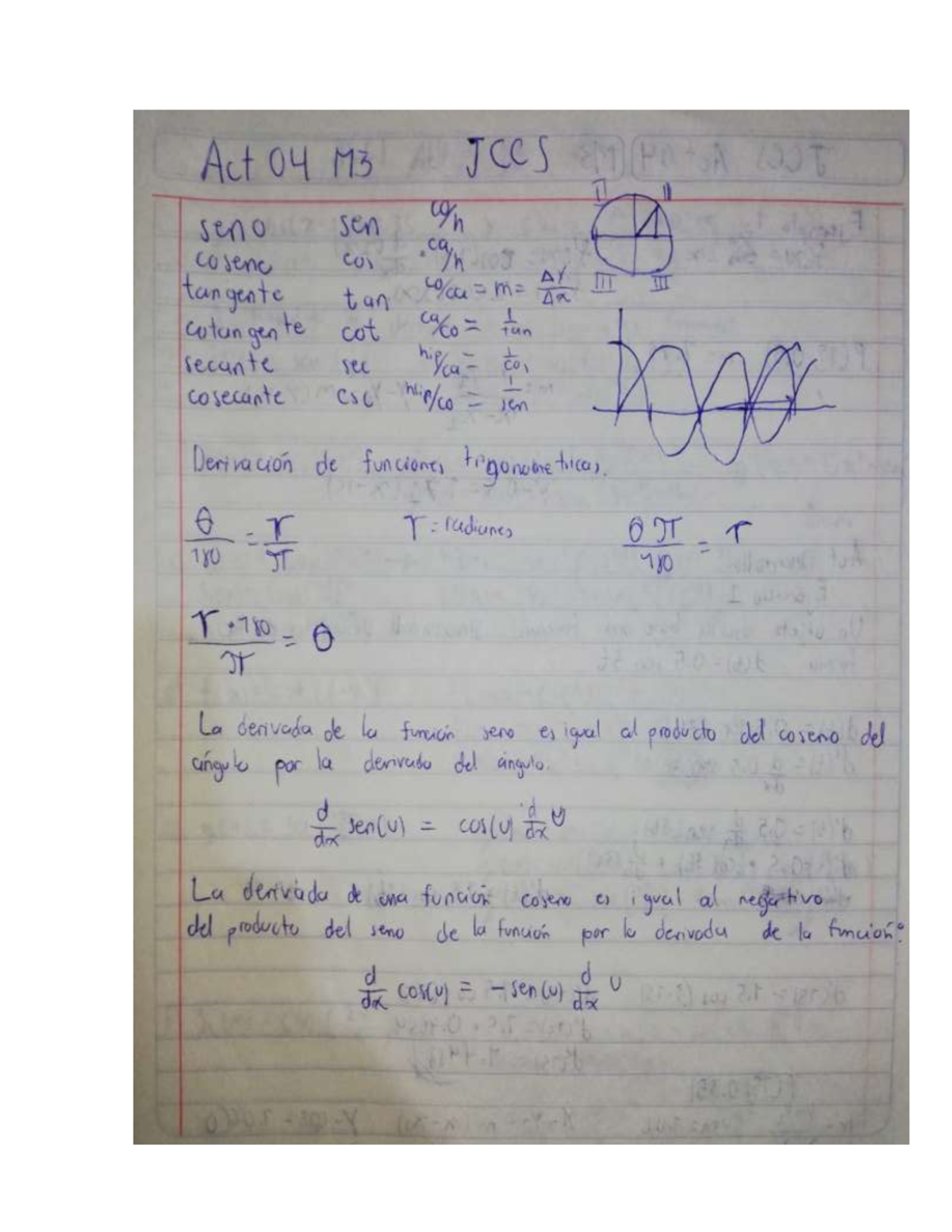 Act04 m3 JCCS - Actividad de calculo diferencial - Matemáticas IV - Studocu