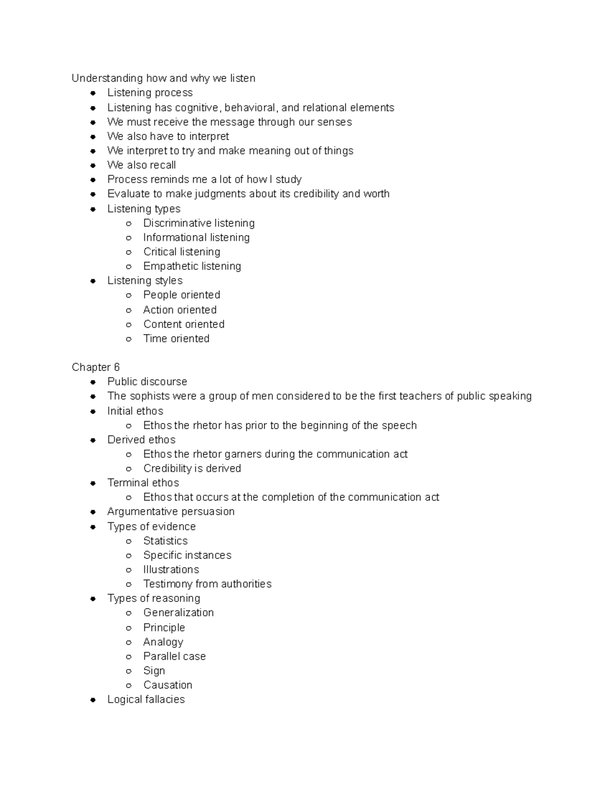 Notes - listening - Understanding how and why we listen Listening ...