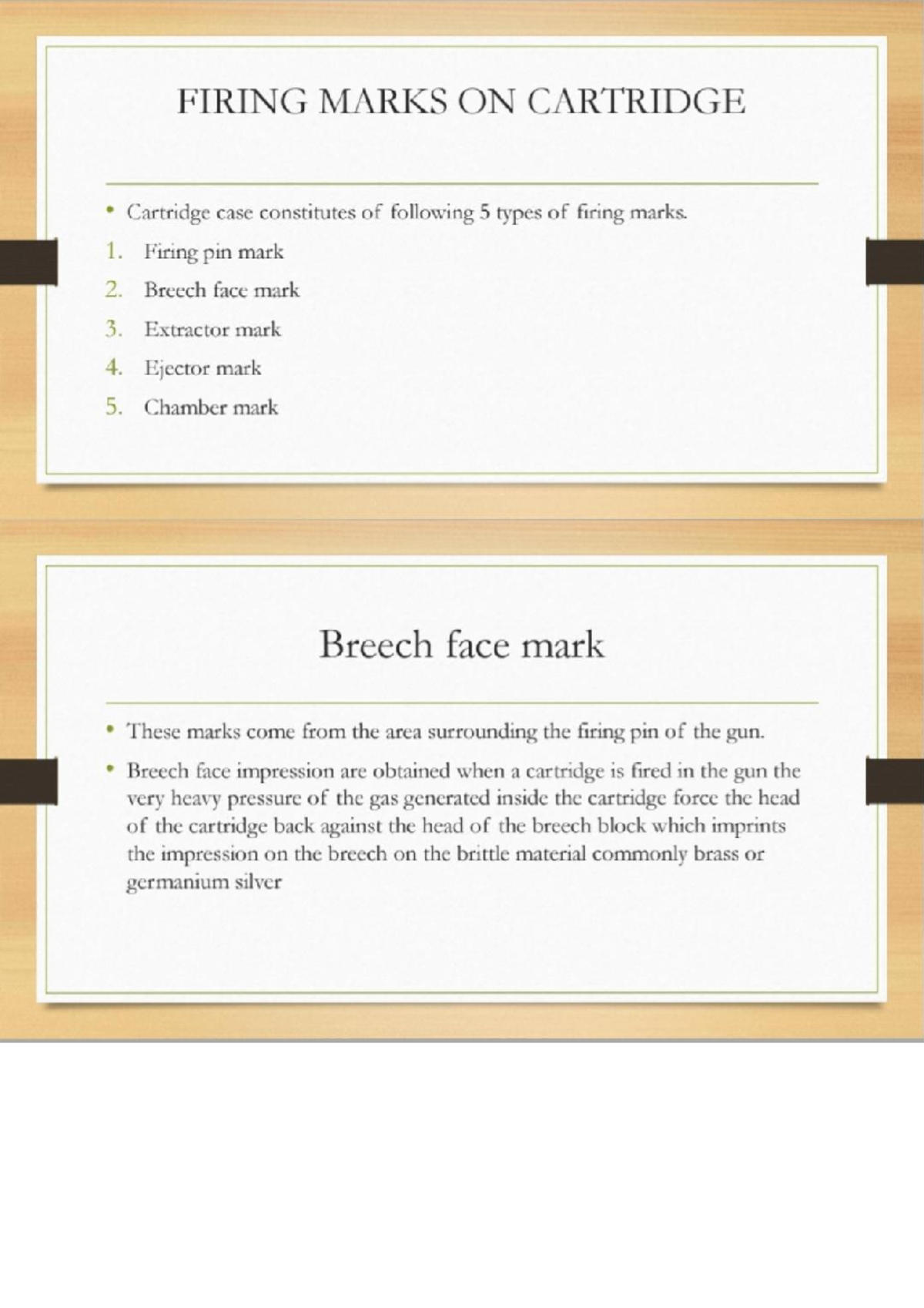 Firingpin marks - Forensic science and criminology - Studocu