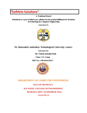 Internship log book (21-22) - COMPUTER DEPARTMENT Internship Log book ...